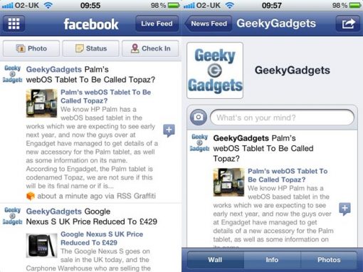 Facebook iPhone App Gets Updated