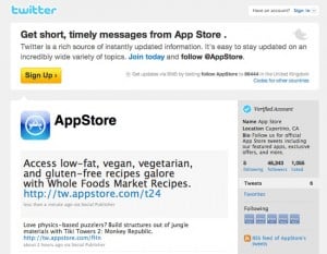 Apple Launches App Store On Twitter