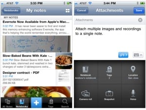 Evernote iPhone iPod Apps Updated : Version 4.0 With Redesigned User Interfaces (video)