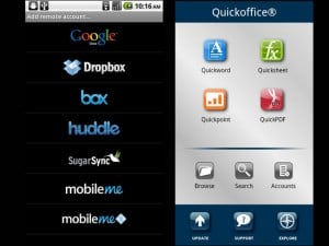 Android Quickoffice Pro Receives Cloud Storage