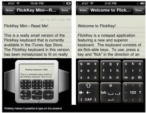 FlickKey Keyboard, The World Smallest Virtual Keyboard (video)