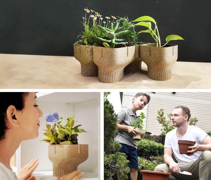 Alphapot Plant Pot Made From Food Waste Hits Kickstarter - Geeky Gadgets