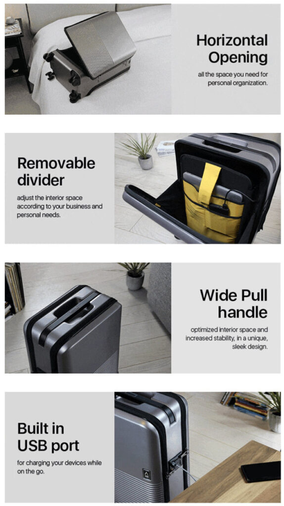 SPLIT dual access carry-on suitcase - Geeky Gadgets