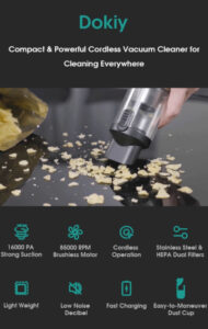 Dokiy small yet powerful cordless vacuum cleaner $75 - Geeky Gadgets