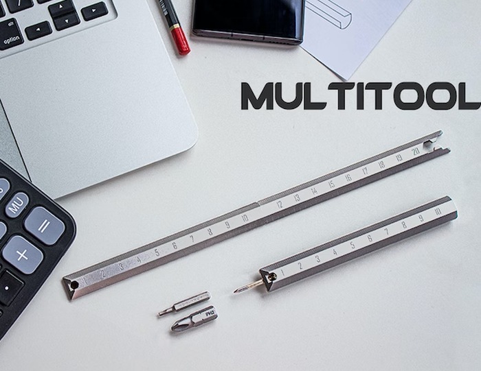 Vortex titanium multitool pen and ruler - Geeky Gadgets