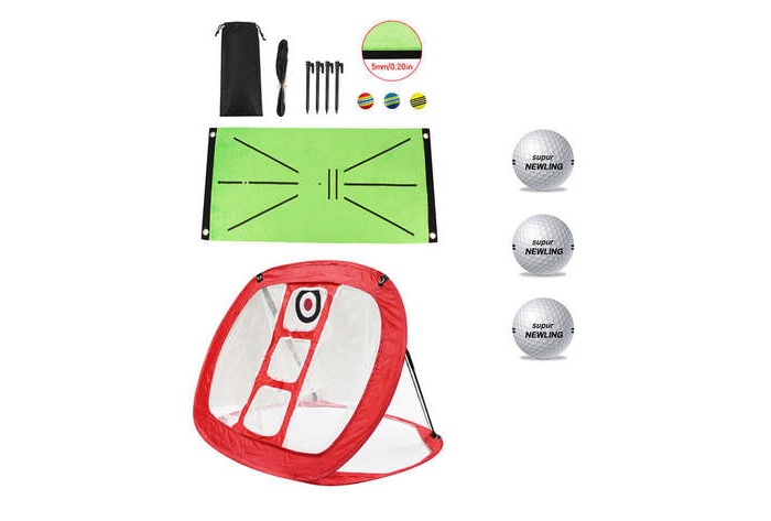 Deals: Golf Swing Hitting Mat Golf Swing Training Aids Set, Save 45% ...