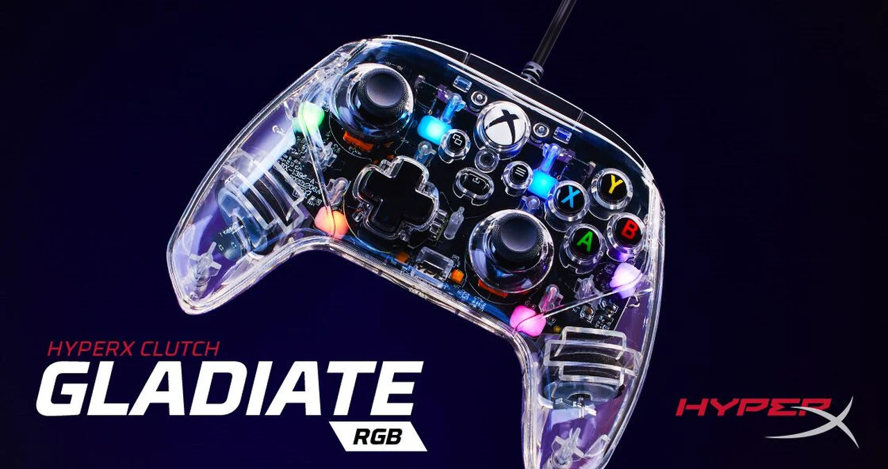 RGB HyperX Clutch Gladiate PC and Xbox controller - Geeky Gadgets
