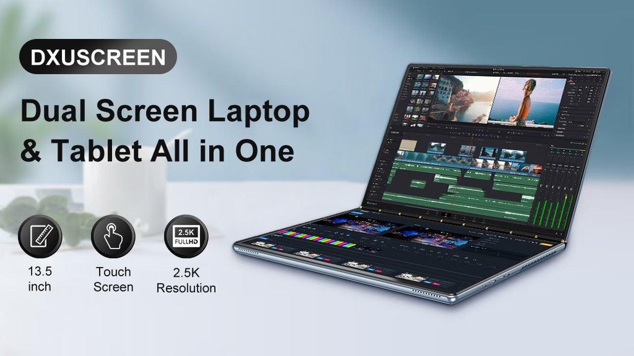 Dxuscreen dual screen touchscreen laptop and tablet - Geeky Gadgets