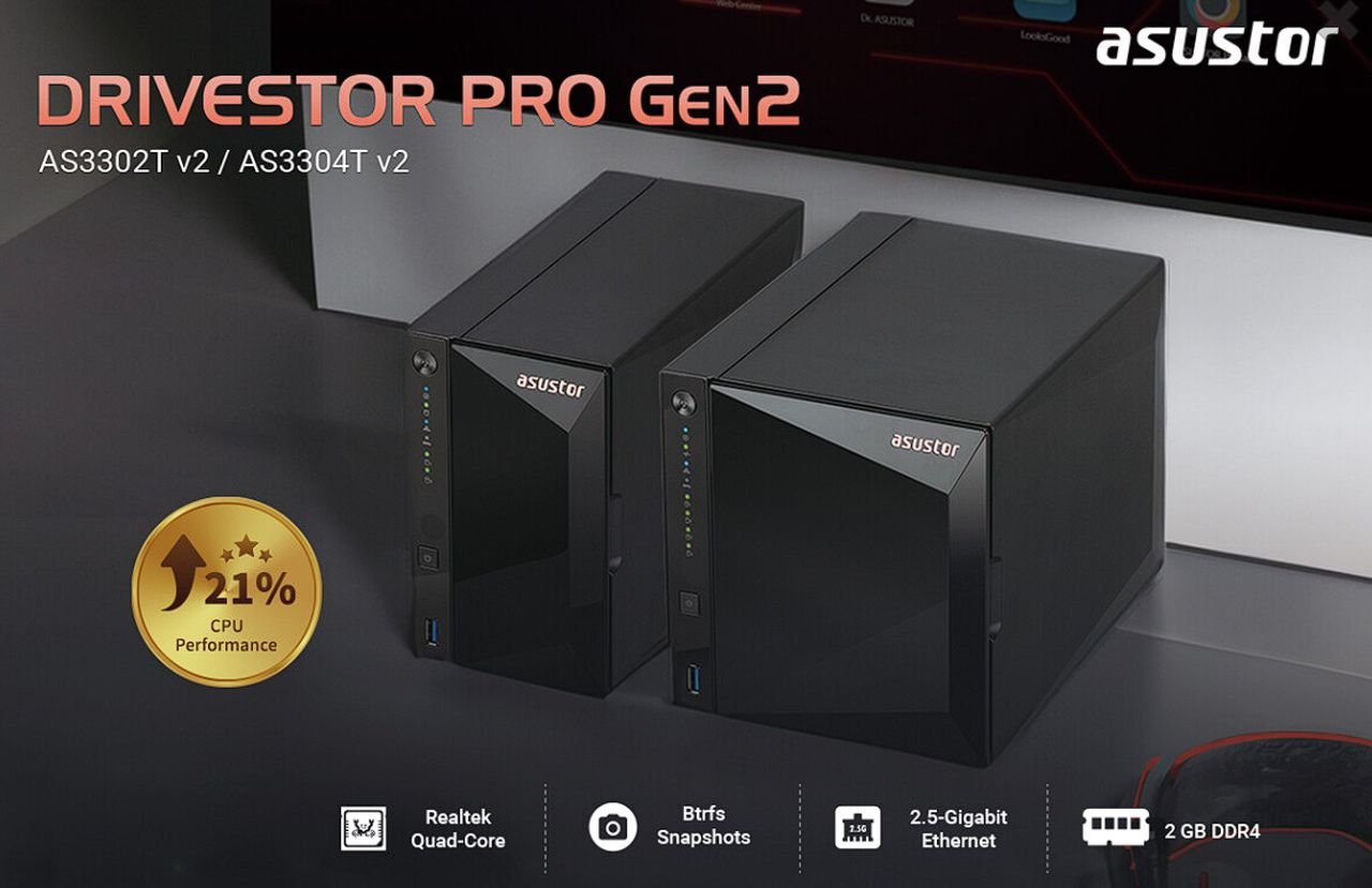 ASUSTOR Drivestor 2 and Drivestor 4 Pro Gen2 NAS storage - Geeky Gadgets