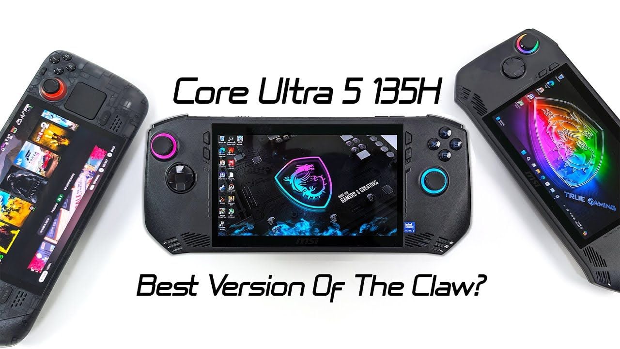 MSI CLAW Core Ultra 5 135H handheld games console hands on - Geeky Gadgets
