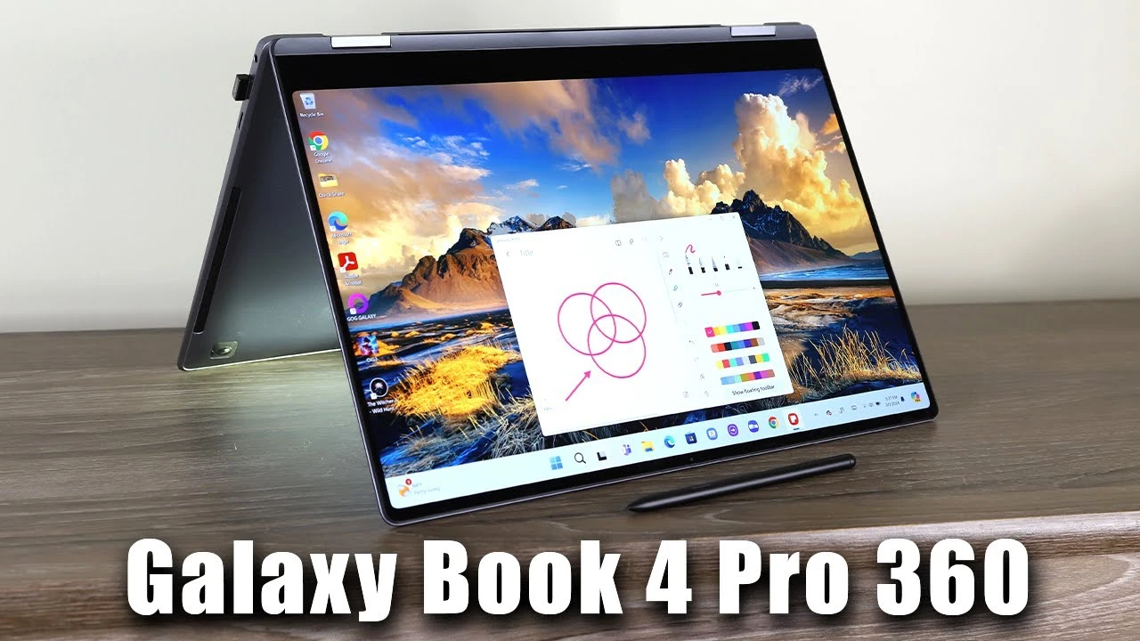 Samsung Galaxy Book 4 Pro 360 gets reviewed (Video) - Geeky Gadgets