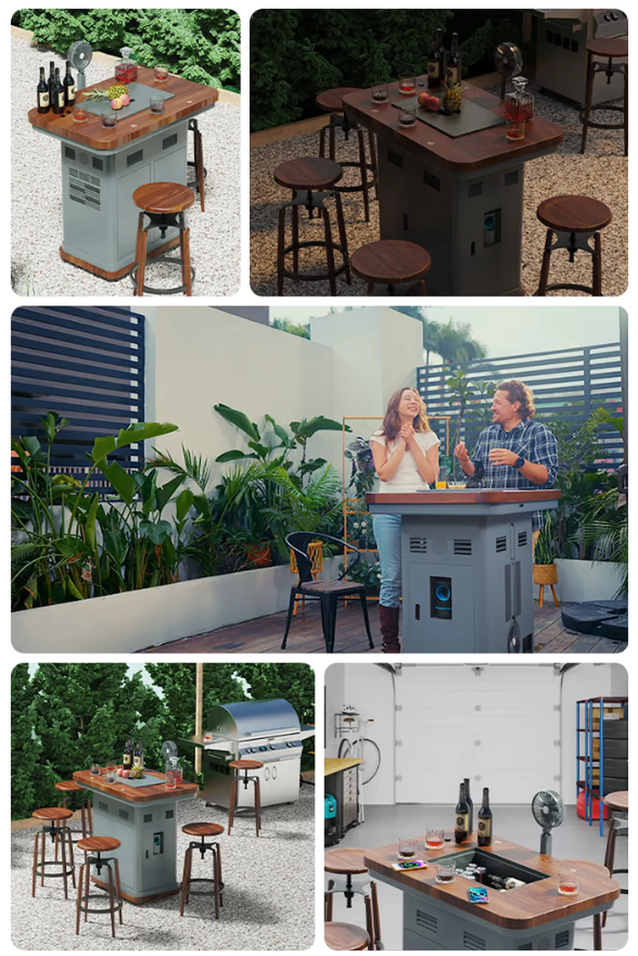 MeetMesa multifunctional minibar designed for outdoor gatherings ...