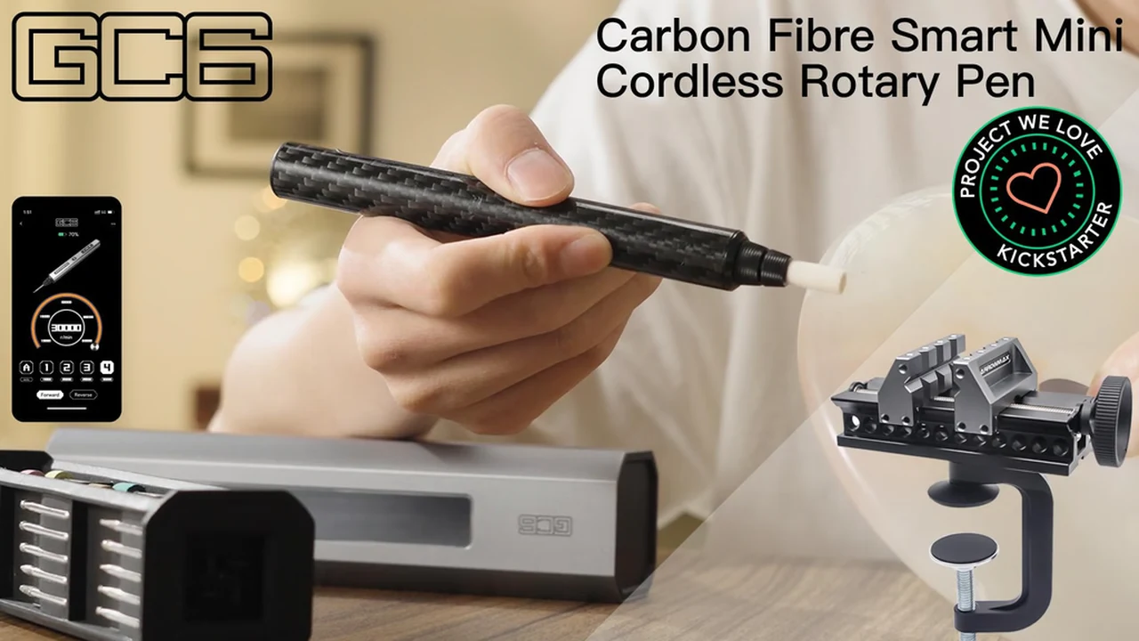 GC6 cordless rotary pen tool with smart gesture speed control - Geeky ...