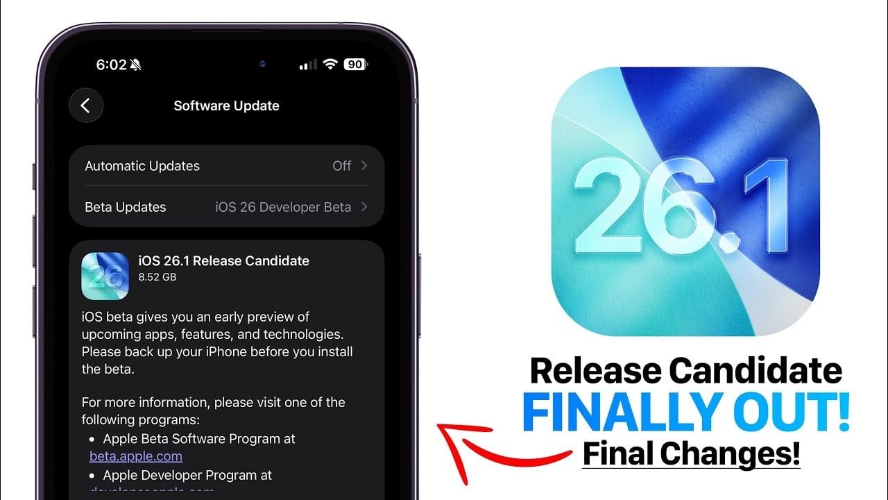 iOS 26.1 RC Release: Features, Bug Fixes, and Release Date - Geeky Gadgets