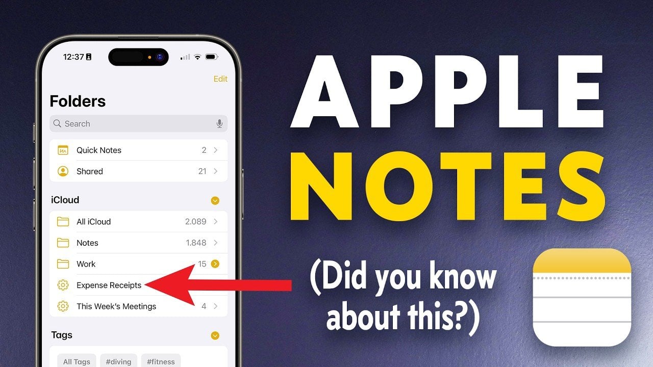 Apple Notes Smart Folders and Tags Guide for Productivity - Geeky Gadgets