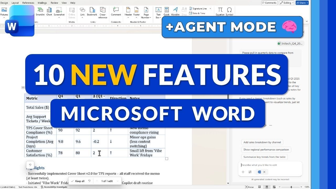 Microsoft Word 2025 New Features, Agent Mode & Copilot Chat - Geeky Gadgets